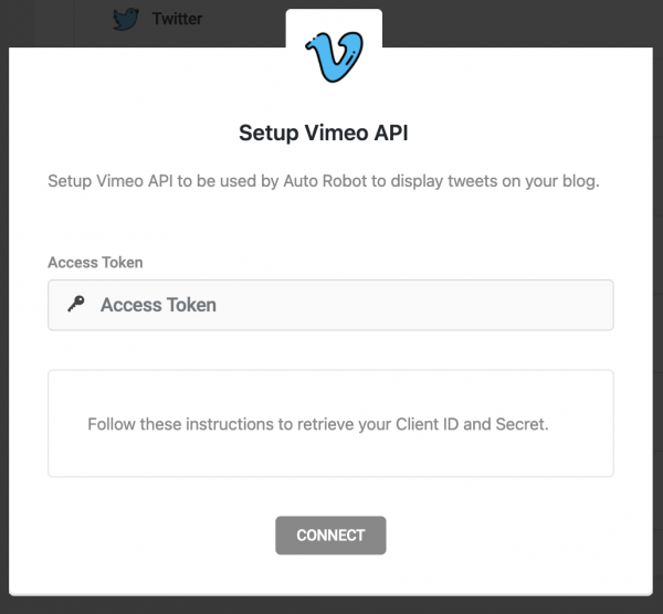 How to setup Vimeo API Settings | Auto Robot
